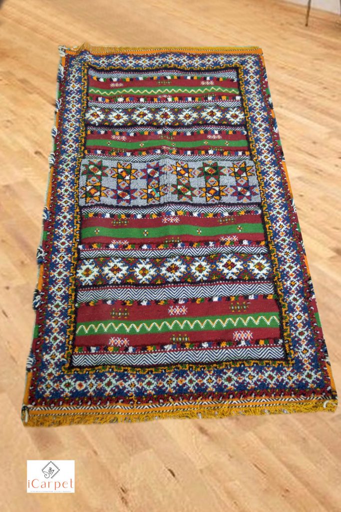 Traditional Handmade Moroccan Berber Taznakht rug - ICarpet